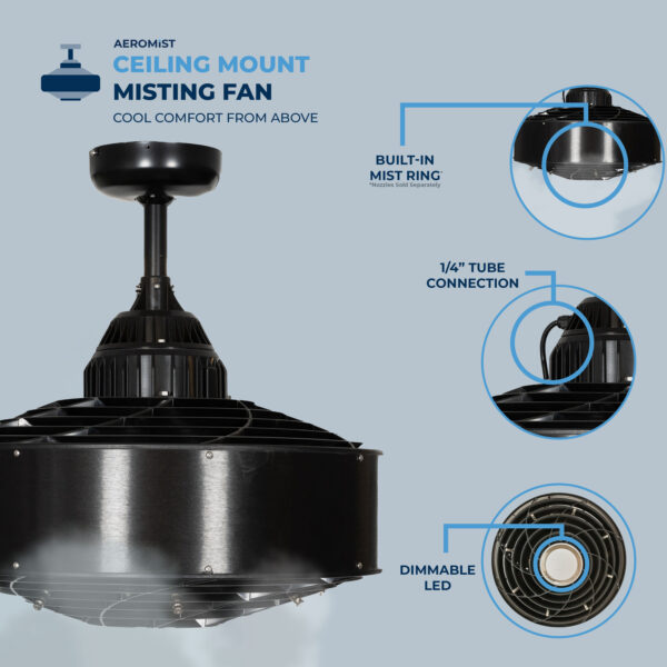 AeroMist Ceiling Misting Fans: Cool & Durable Solutions