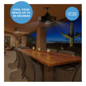 AeroMist Ceiling Misting Fans: Cool & Durable Solutions