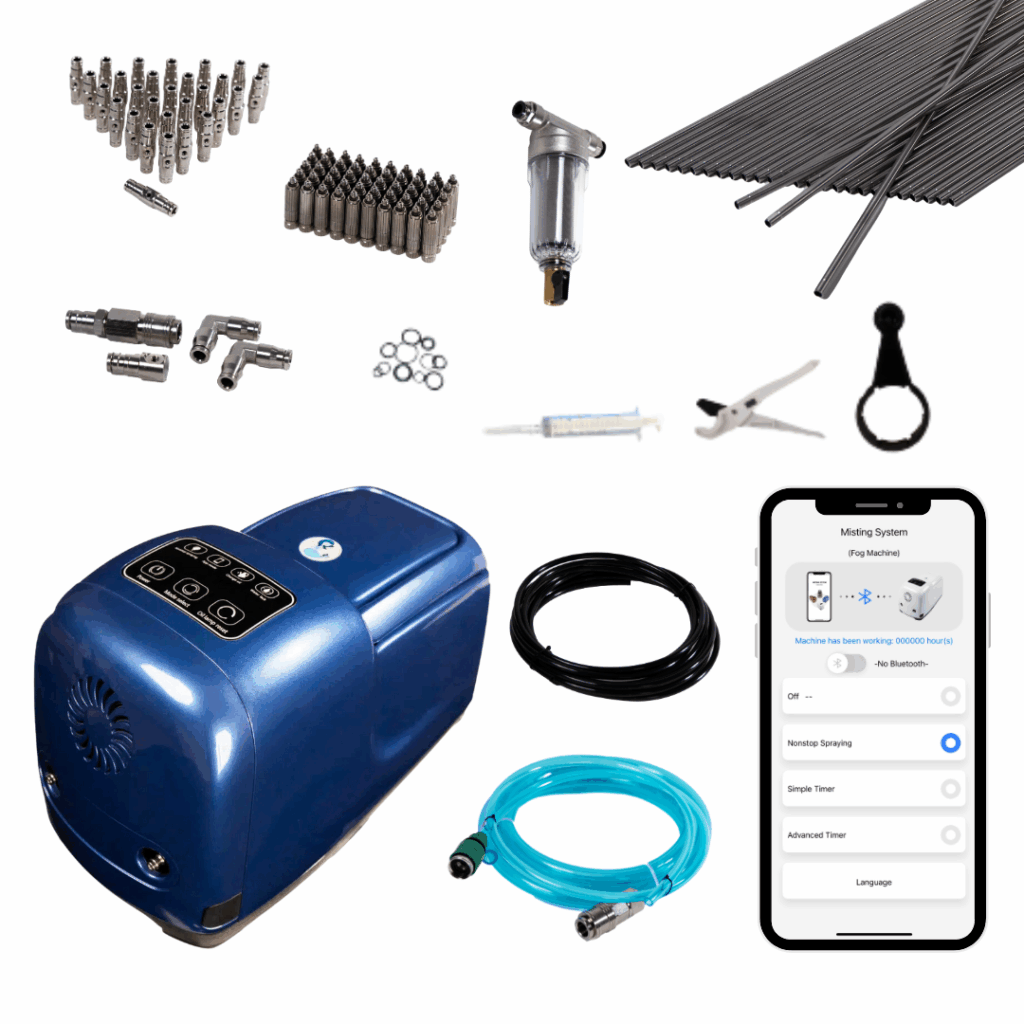 Mistmaid EZ-Connect Misting Kit: Aeromist Cooling Solution